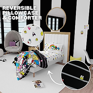 Franco Sanrio Hello Kitty & Friends Bedding 5 Piece Super Soft Comforter and Sheet Set with Sham, Twin, (100% Official Licensed Product) Collectibles