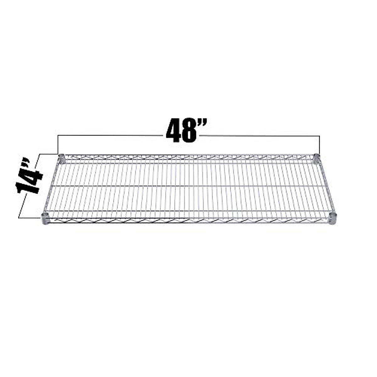 Regal Altair 14" x 48" Chrome Wire Shelving |Pack of 2 Shelves| Heavy Duty NSF Storage Shelves