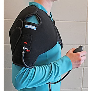 RangeMaster Adjustable Shoulder Compression Wrap for Hot/Cold Therapy - Relieve Arm Pain with Immobilizer Support for Tendonitis, Dislocated Joint, and Rotator Cuff Injuries | (FSA/HSA Approved)
