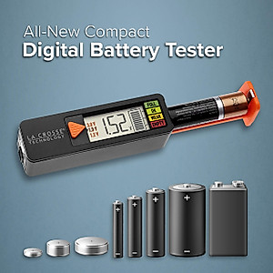 La Crosse 911-65557-INT Portable Digital Battery Tester,Black