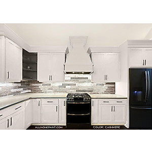 ALL-IN-ONE Paint, Durable cabinet and furniture paint. Built in primer and top coat, no sanding needed. Includes our 30 featured color card - Cashmere, Quart