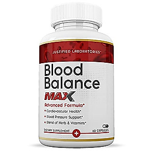Justified Laboratories (2 Pack) Blood Balance Max 1295MG Formula All Natural Supplement Pills 120 Capsules