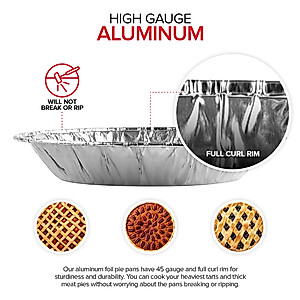Stock Your Home 6 Inch Aluminum Foil Pie Pans (50 Count) - Disposable & Recyclable Mini Pie Pans - Foil Pie Tin for Bakeries, Cafes, Restaurants - Durable Mini Pie Pans For Baking, Fruit Tarts, Quiche