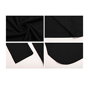 Newchoice Womens Fall Clothes,Raglan Long Sleeve T Shirts Curve Hem Flare Tunic Tops (L,Black)