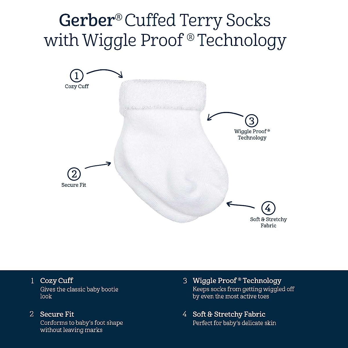 Gerber Unisex Baby 12-Pair Sock Bundle Happy Veggies 0-3 Months