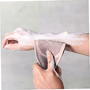 FRCOLOR Home Tools Body Scrub Body Towels Bath Scrubber Body exfoliator Brush Shower Scrubber Silicone Shower Back Scrubber Body srub Deep Cleaning Back pad mud Towel Body Brush rub mud