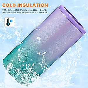BESTonZON 3pcs Insulated Soda Reusable Personalized Cans Wraps Weddings Coke Vacuum Beer As Metal Color Mug Events Nonslip Portable Double- Walled Bar Wine Protectors Bottle Collapsible
