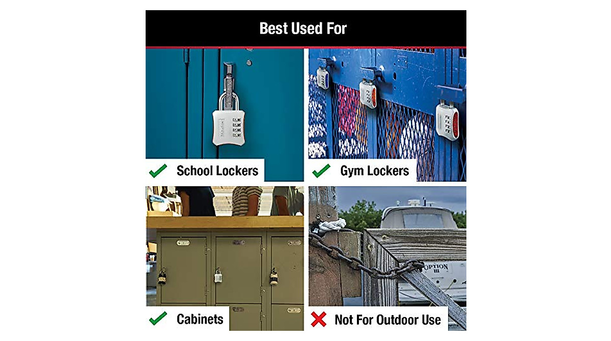 Master Lock Resettable Combination Locker Lock for Schools