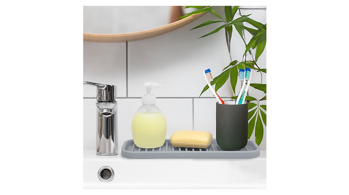 Zulay Silicone Sink Organizer - Durable, Quick-Dry & Multipurpose