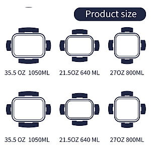 Balxajump[18 pieces 6-packs]Glass Food Storage Containers Mixed Set with Silicone Sleeve Airtight Lids for Lunch Box Meal Prep Microwave Oven Freezer Dishwasher Leak Proof Organization BPA-Free Green