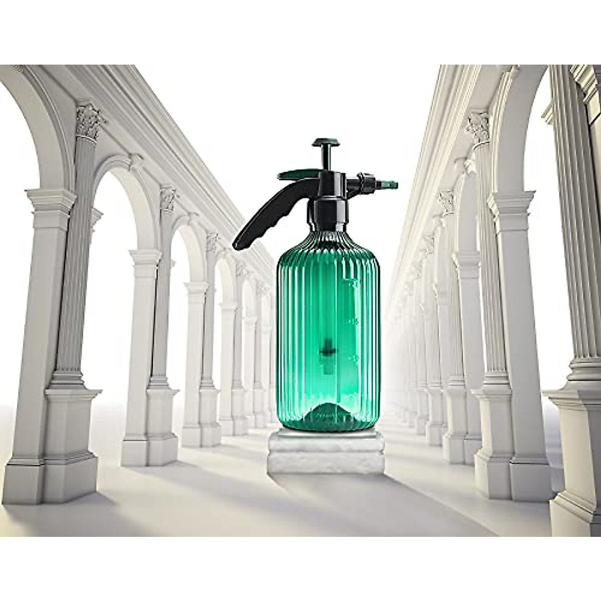 HIOVIOSS 2L Large Green Plants Mister Spray Bottle Handheld Pump Sprayer Retro House Watering Mist for Indoor Garden Care