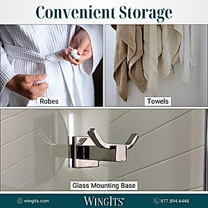 Modern Elegance Single Robe Hook Glass