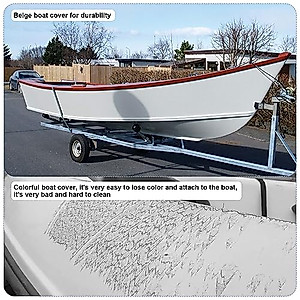 Boat Cover,17'-19' Waterproof Boat Cover,800D UV Resistant Marine Grade Fabric Boat Cover,Heavy Duty Trailerable Boat Cover Compatible for Bass Boat, Bayliner Tri-Hull V-Hull Fishing Runabout Boat