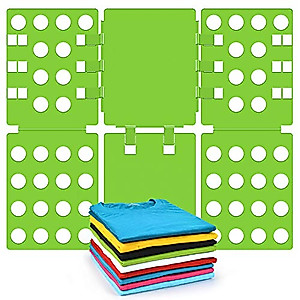T Shirt Folding Board T Shirt Clothes Folder Laundry Organizer Easy and Fast for Kid and Adult to Fold Clothes Green