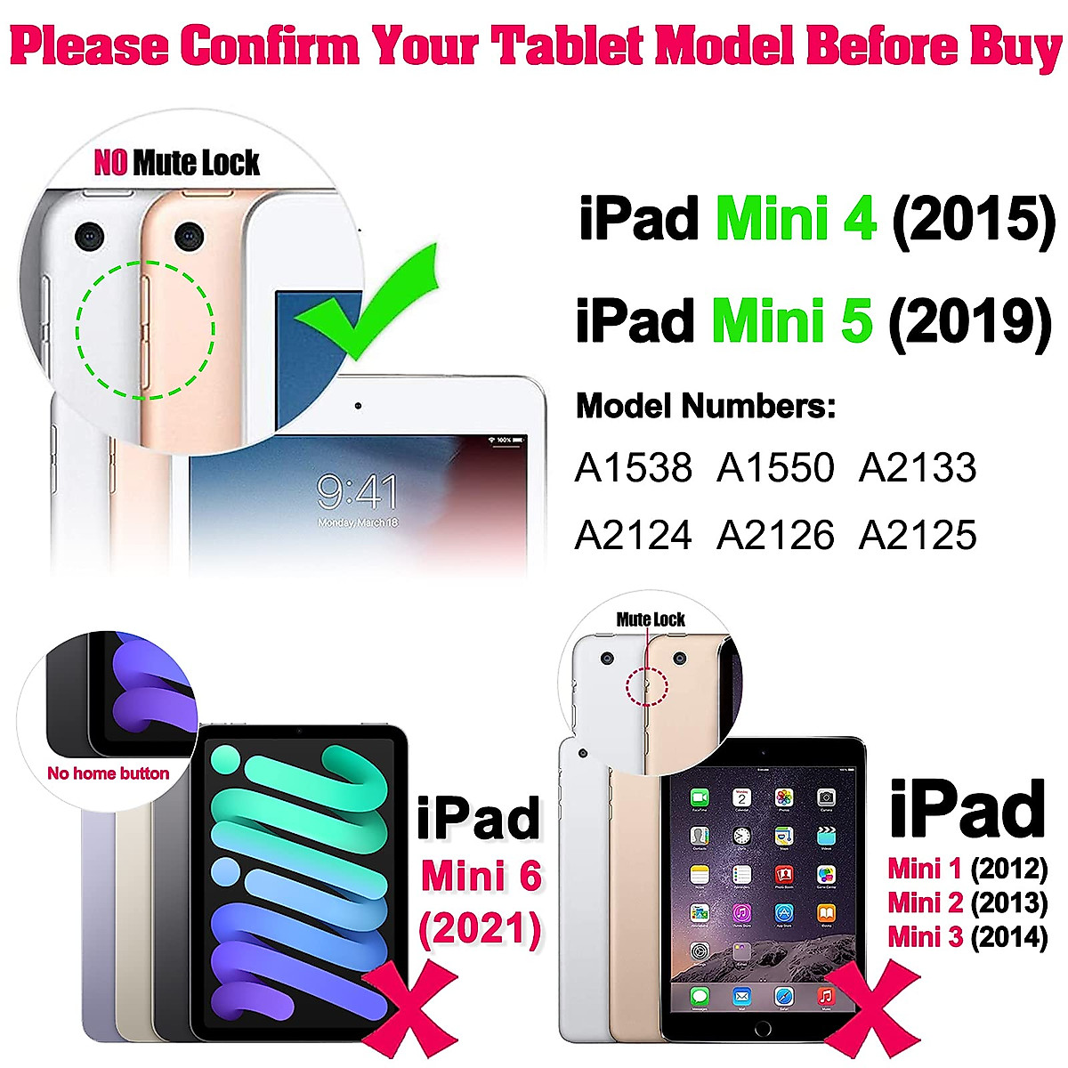 BATYUE iPad Mini 5 Case - iPad Mini 4 Case; Heavy Shockproof Drop Case with Pencil Holder/ 360° Swivel Stand/Shoulder Strap; Cover for iPad Mini 5th/4th Generation 7.9 Inch; for Kids (Colourful Pink)