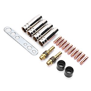 MIG Torch Gun Welding Accessory Kit Tip-Nozzle-Diffuser-Adapter Fit for Binzel 15AK MIG Welder MIG Welder Diffuse
