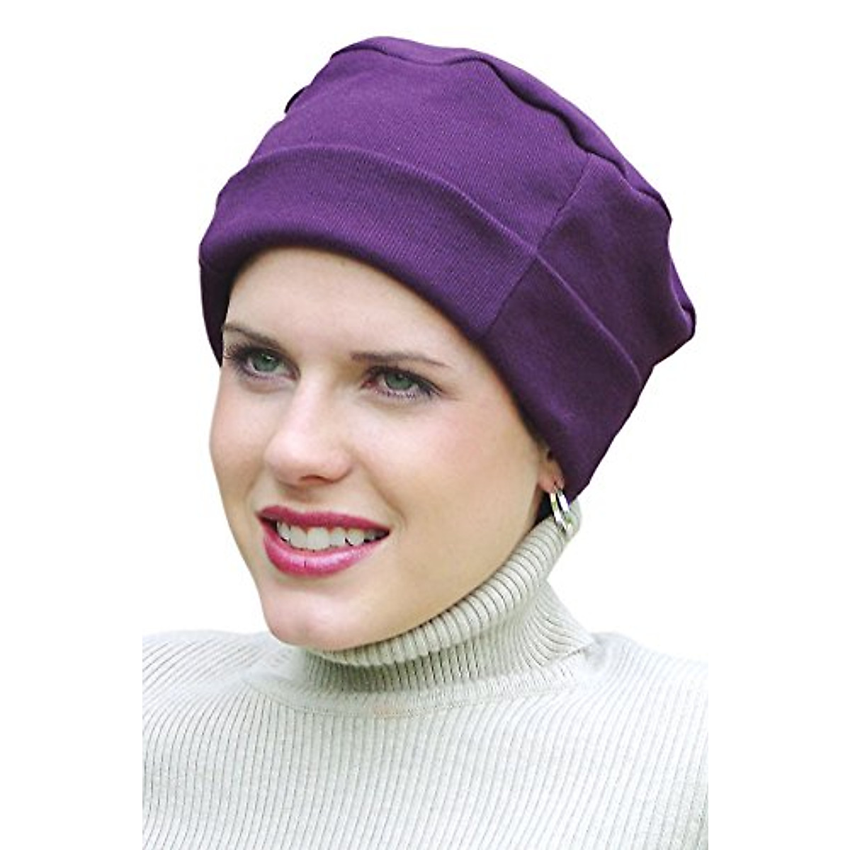 Headcovers Unlimited Cotton Cozy Cap | Chemo Caps for Cancer Patients (Pink Blush)