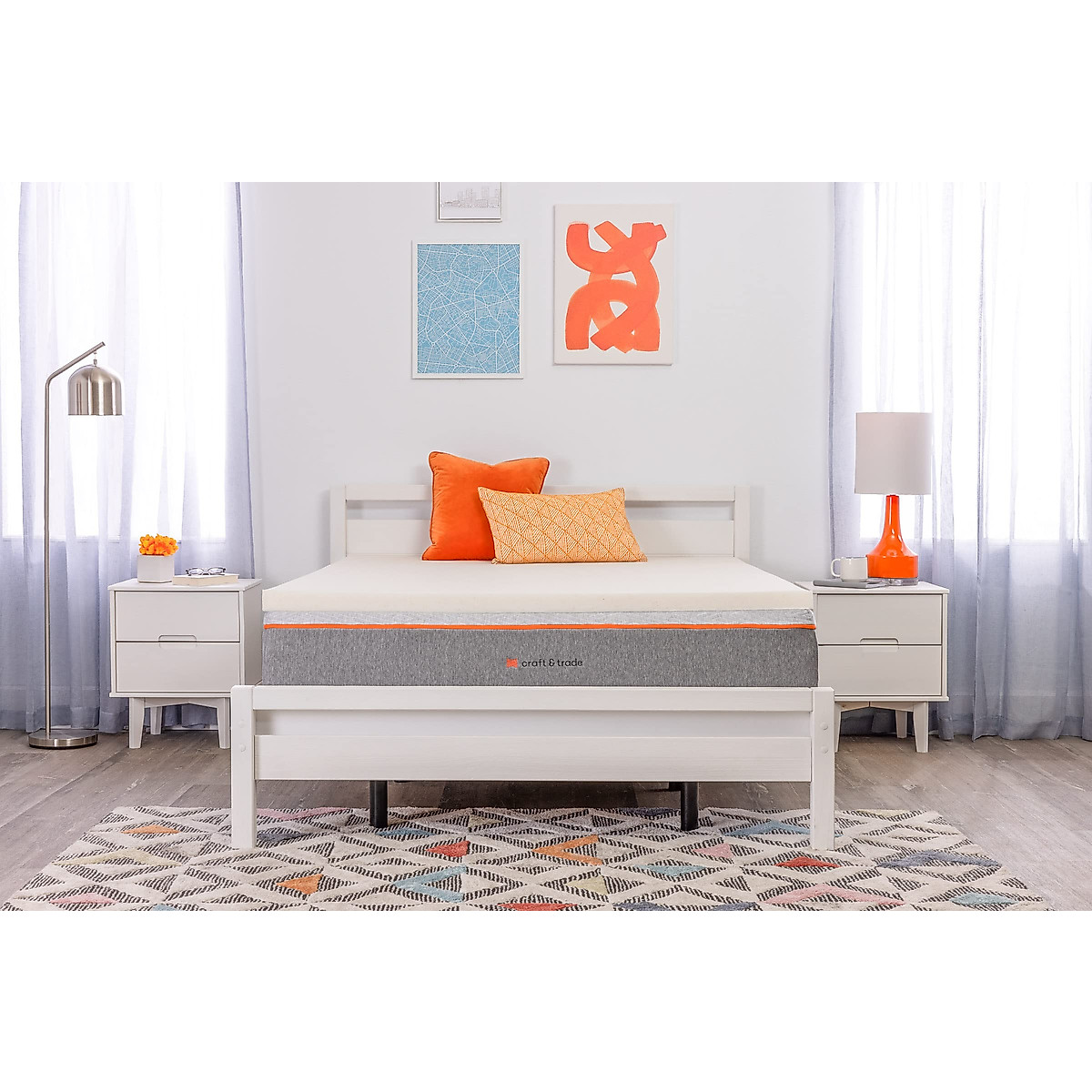 Craft & Trade CopperGel Cooling Pressure-Relieving Memory Foam Mattress Topper, 2-Inch, Full