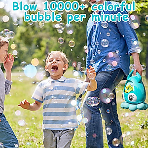 Bubble Machine, Cute Octopus Automatic Bubble Blower, 10000+ Bubbles Per Minute Bubbles Kids Toys for Ages 2-4 5 6 7 8 9 10 11 12,Kid for Birthday Wedding Party Indoor Outdoor Toy Blue