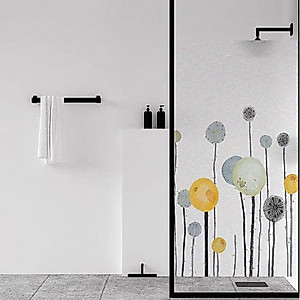 YUTR Static Cling Window Film Frosted Light-Transparent Opaque Privacy Glass Sticker Home Decor
