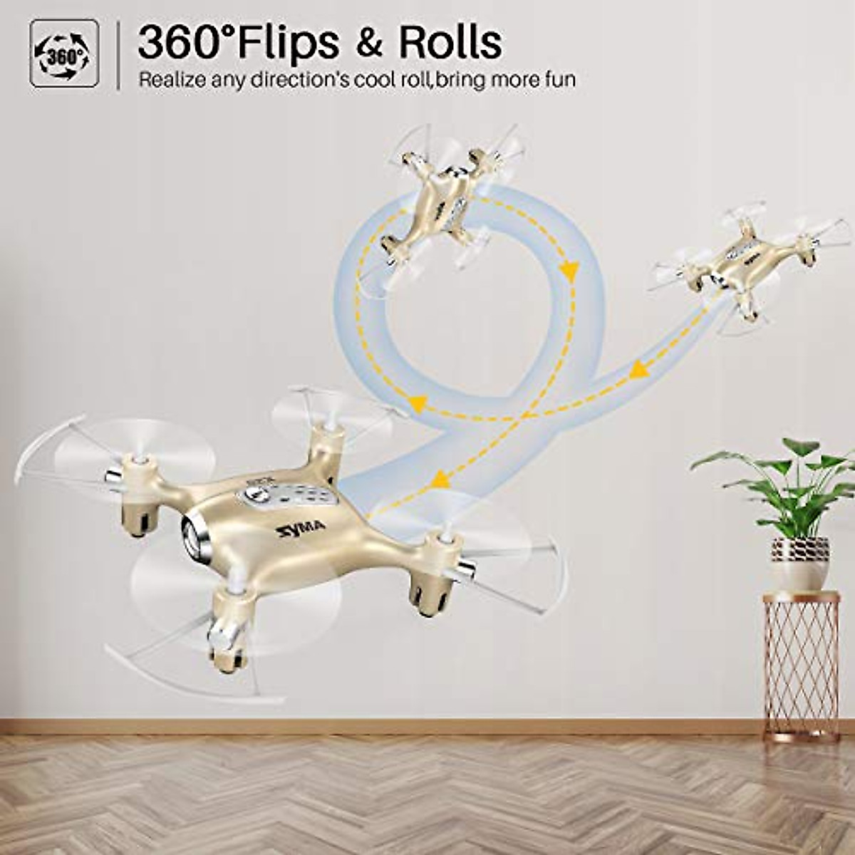 Pocket Drones for Kids with Headless Mode,Altitude Hold,3D Flip,2.4Ghz Nano LED Small RC Quadcopter，Easy to Fly Indoor Helicopter Plane for Beginners