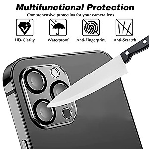 Potok [3 Pack] Tempered Glass Camera Lens Protector for iPhone 14 Pro/ 14 Pro Max, [Case Friendly][Scratch-Resistant][Night Shooting Mode] Camera Screen Protector