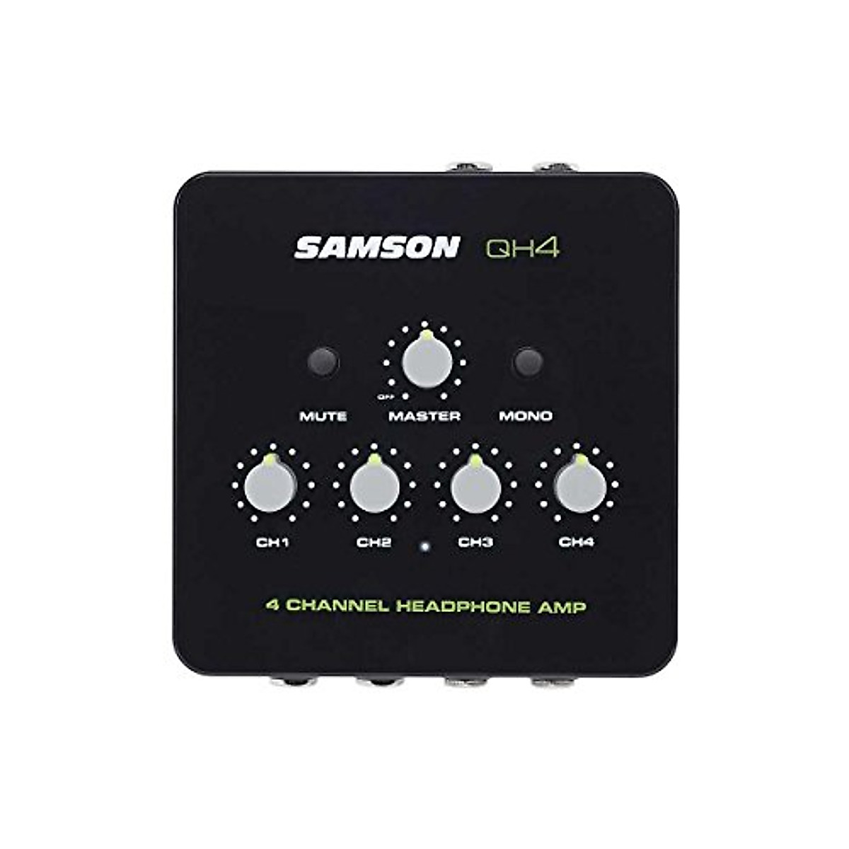 Samson QH4 4-Channel Studio Headphone Amplifier + 2 Stereo Headphones + 2 Stereo Interconnect Cable, Photo4Less Clean Cloth - Top Value Amplifier Bundle