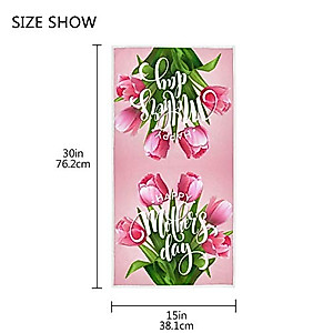 senya Soft Hand Towels, Mother's Day Blooming Tulip Flowers Highly Absorbent Hand Towels for Bathroom