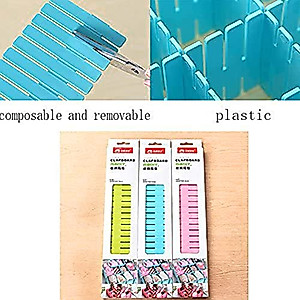 ZZ Lighting 8 Pcs Plastic DIY Grid Drawer Divider Finishing Shelves for Home Tidy Closet Makeup Socks Underwear Kitchenware Pink