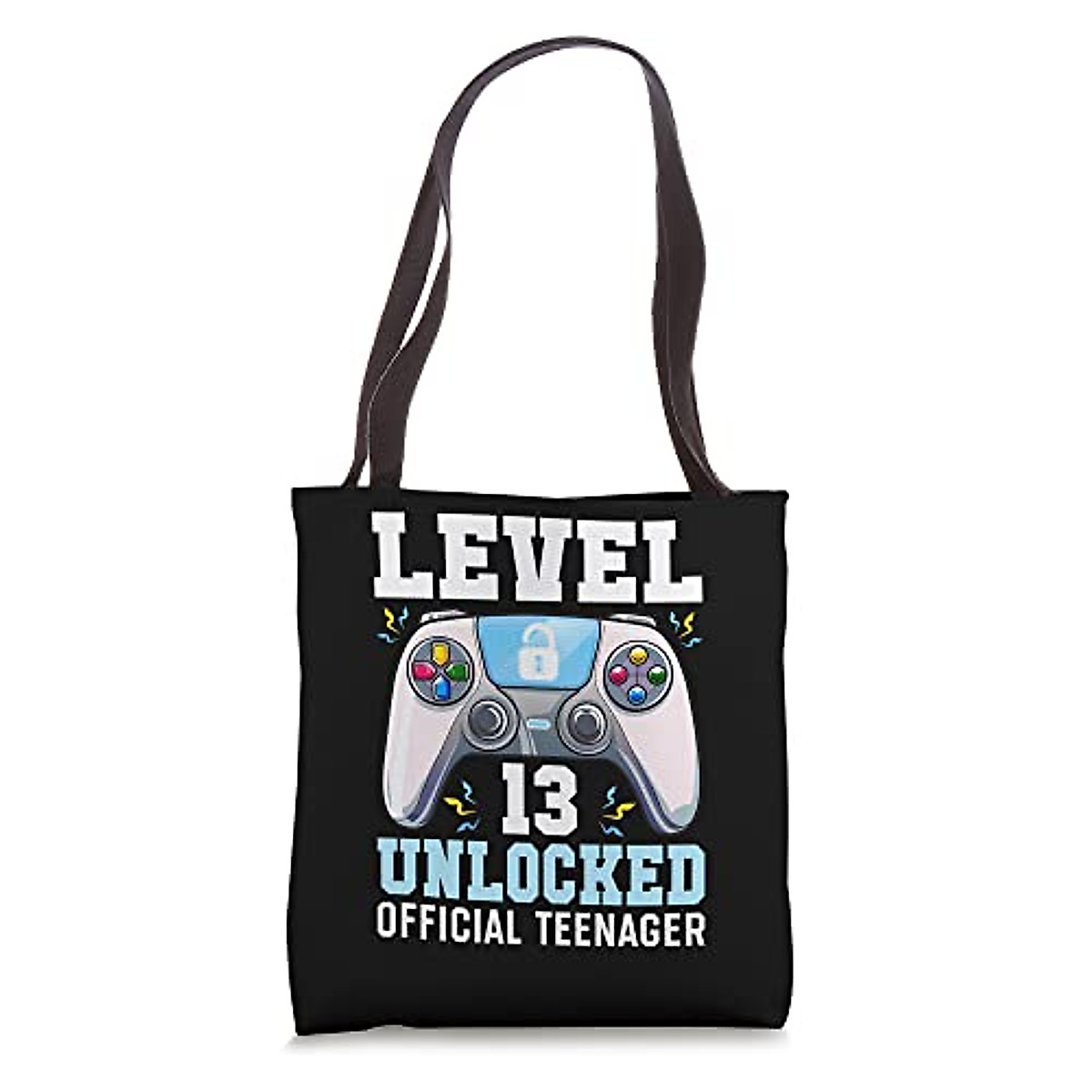 Level 13 Unlocked Video Game 13th Birthday Gamer Boys Kids Tote Bag