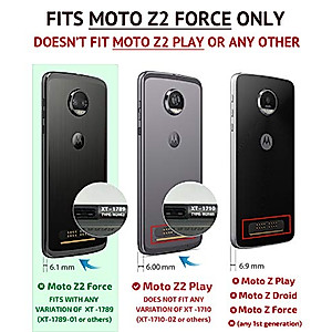 Casewe – Motorola Moto Z2 Force Flexible TPU Protective Bumper Case Cover/Compatible with Moto Mods - All Black Matte