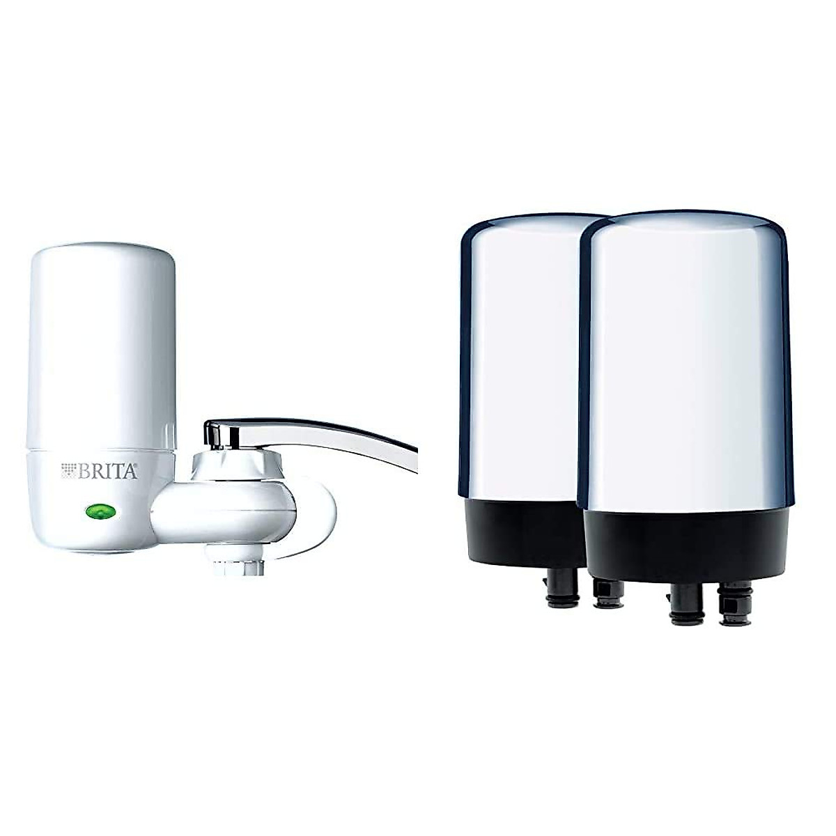 Brita Water Filter for Sink Complete System + Replacement Filters (2 Count)