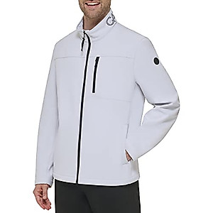 Calvin Klein Men's Water Resistant, Windbreaker Jackets for Men (Standard and Big and Tall), Crisp White, Medium