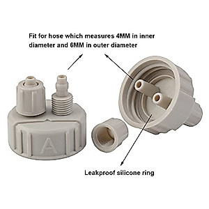 NEWCOMDIGI 4 PCS DIY CO2 Generator Bottle Cap, Quick Twist CO2 Caps, Carbon Dioxide Reactor Parts for Aquarium Plants System, Fish Tank