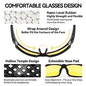 MVICRDU Gaming Glasses Computer Blue Light Blocking Glasses, Amber Glasses Filter 99% Blue Light for Relieve Eyestrain and improve Sleeping, Video Glasses for Men, Women and Kids