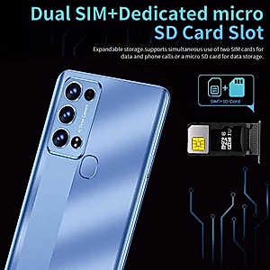 5G Unlocked Smartphone, Unlocked Cell Phone, 6.5 inch Vast Display, 5000mAh Battery, Face Unlocked Smartphone, 160MP Rear+12MP Front Camera, 6GB RAM 128GB ROM Mobile Phone 5G (US Plug)
