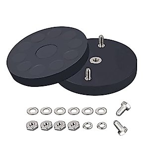 SKNOOY Magnetic Backup Camera Mount Base No Drilling, 2 Pack Anti-Scratch Neodymium Magnet, 90 LB Non-Damage Strong Magnetic Holder DVR Monitor System Mounting Base for RVs,Trailers,Trucks,Harvester
