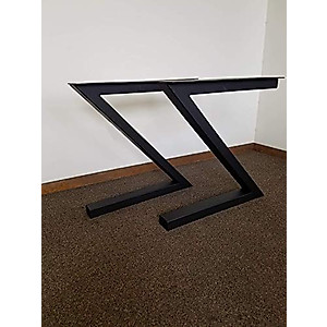 Metal Table Legs, Z-Shaped Style - Any Size and Color