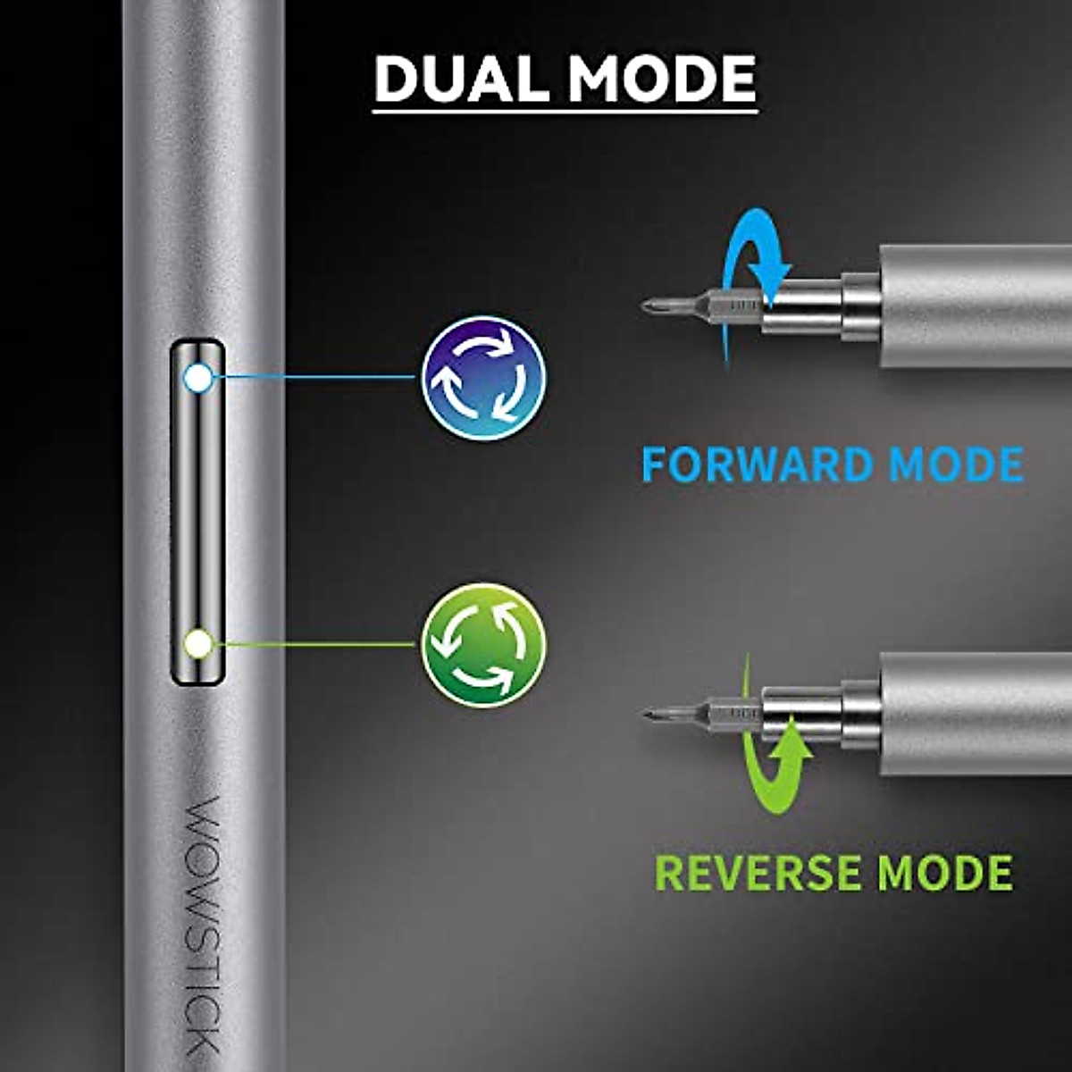 wowstick Precision Electric Screwdriver Set, Mini Electric Screwdriver With 20 Precision Magnetic Bits, USB-C Rechargeable Portable Repair Tool Kit For Repairing Cell Phones, Watches, Cameras