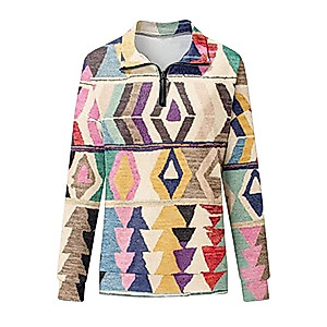 Fall Clothes for Women 2023, Prime Deals of The Day Today Only Crew Neck Sweatshirts Women, Womens Casual Long Sleeve Tops Zip Up Lapel Sweatshirts Solid Color Workout Tops Blouse