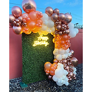 ADOINBY Rose Gold Balloons Arch Kit, 140Pcs Metallic Rose Gold White Balloon 18 12 10 5 Inch Different Size Balloons Garland Kit for Birthday Party Bridal Shower Wedding Girls Engagement Decorations