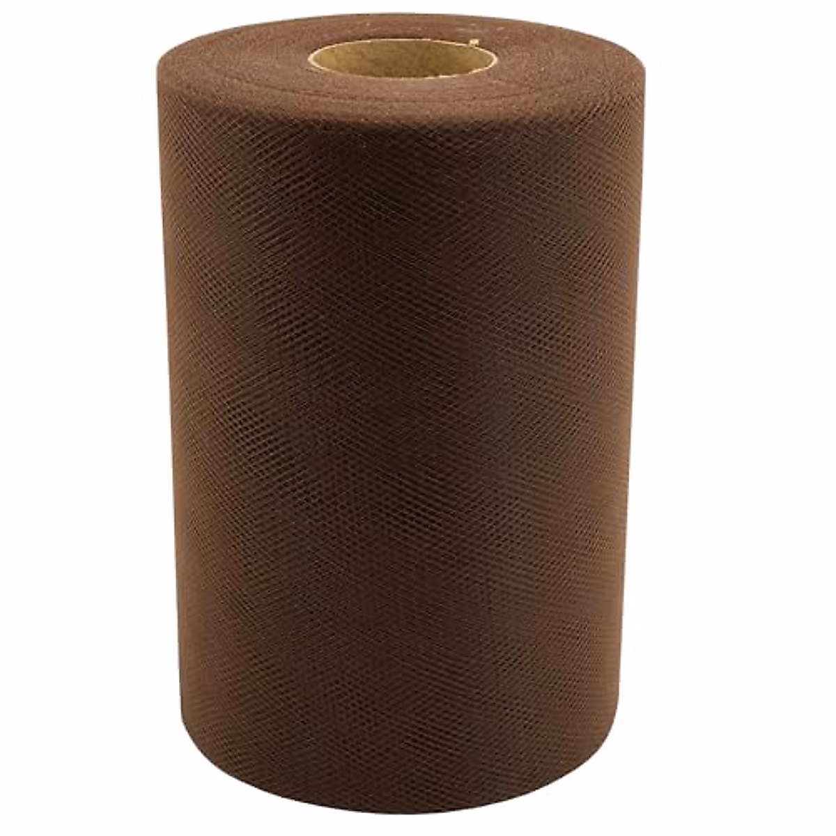 Tulle Fabric Roll | 6” by 100 Yards | Polyester Spool for Crafts Decorations Tutu Weddings Costumes Skirts Parties and More – by Craft Forge (Brown)