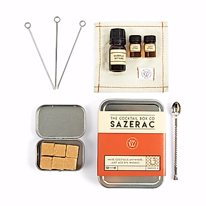 The Cocktail Box Co. Sazerac Cocktail Kit - Premium Cocktail Kits - Make Hand Crafted Cocktails. Great Gifts for Him or Her Cocktail Lovers (1 Kit)