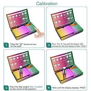 ORIA Digital Mini Scale, 200g/0.01 Pocket Jewelry Scale, Electronic Smart Scale, High Precision Milligram Scale, 7 Units, LCD Backlit Display, Tare Function, Auto Off, Stainless Steel, Colorful