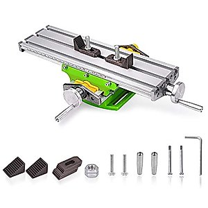 Compound Slide Table, MYSWEETY Worktable Milling Working Cross Table Milling Machine Compound Drilling Slide Table For Bench Drill Adjustme X-Y