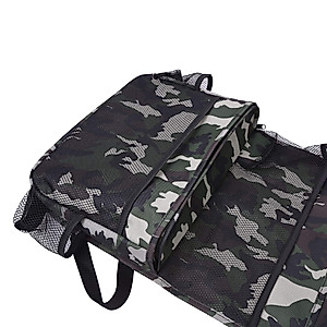 FH Group Multi-Pocket Camo Print Seat Back Organizer with Cooler - Backseat Organizer for Kids-Universal