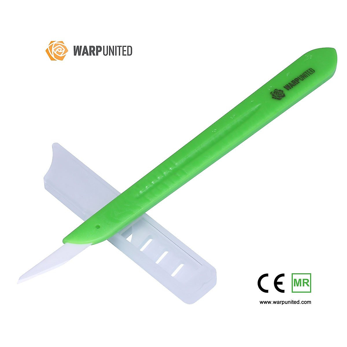 4-Pack Betor Ceramic Scalpel Knife No. 11, 12, 17, 23 MRI Safe with Safety Cap Non-Ferrous