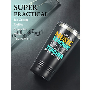 Onebttl Music Teacher Gifts Tumbler for Women Men Piano Band Teacher, 20oz Stainless Steel Mug with Lid and Straw for Teacher Appreciation Day, Christmas, Retirement - Way Cooler