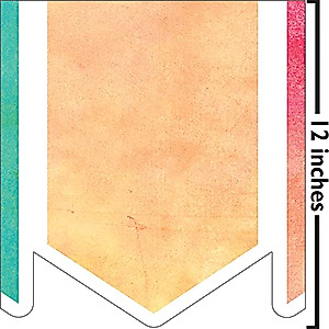 Teacher Created Resources Watercolor Pennants Big Big Border Trim (TCR8981)