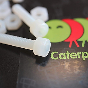 50 x Nylon Socket Head, plastic machine screws, M4 x 20mm, Plastic Bolts, Nuts & Washers, Fasteners, (5/32 x 25/32 in)